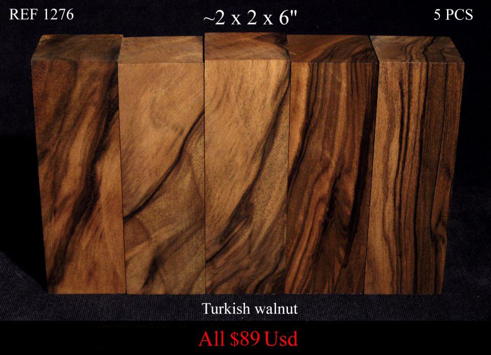 ~2x2x6" Turkish walnut wood blocks ***** Free Shipping Worldwide ...