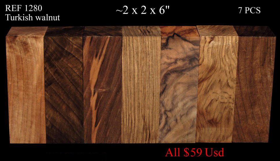 **ENDED** ~2x2x6" Turkish walnut wood blocks ***** Free Shipping ...