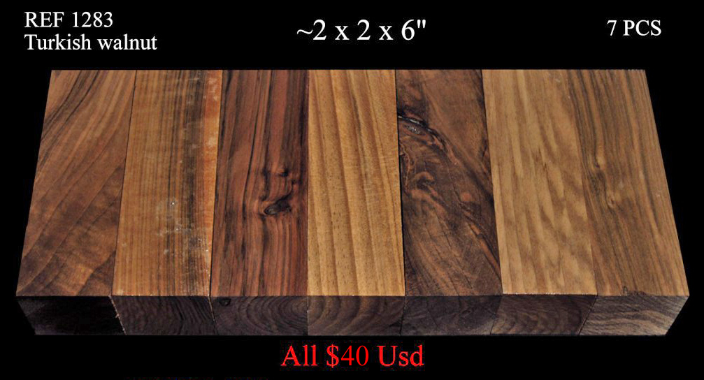 **ENDED** ~2x2x6" Turkish walnut wood blocks ***** Free Shipping ...