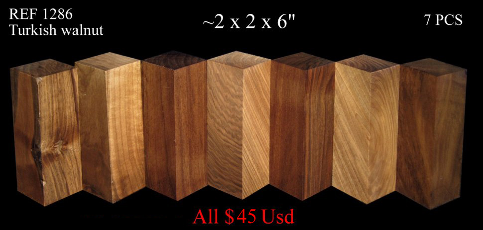 ~2x2x6" Turkish walnut wood blocks ***** Free Shipping Worldwide ...