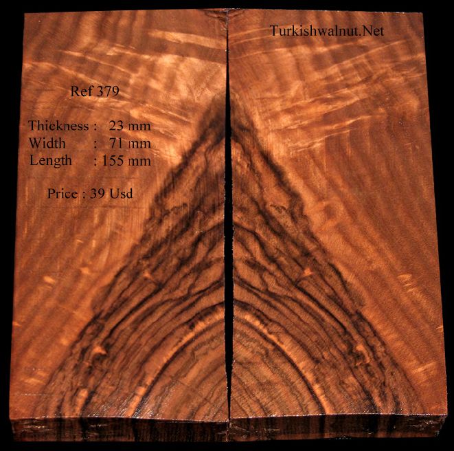 Exotic Exhibition grade Turkish walnut knife blocks & scales ...