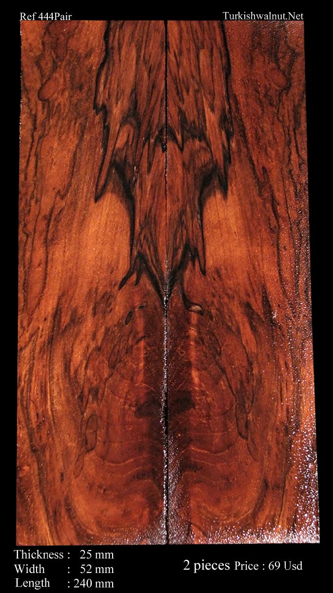 Exotic Exhibition grade Turkish walnut knife blocks & scales ...