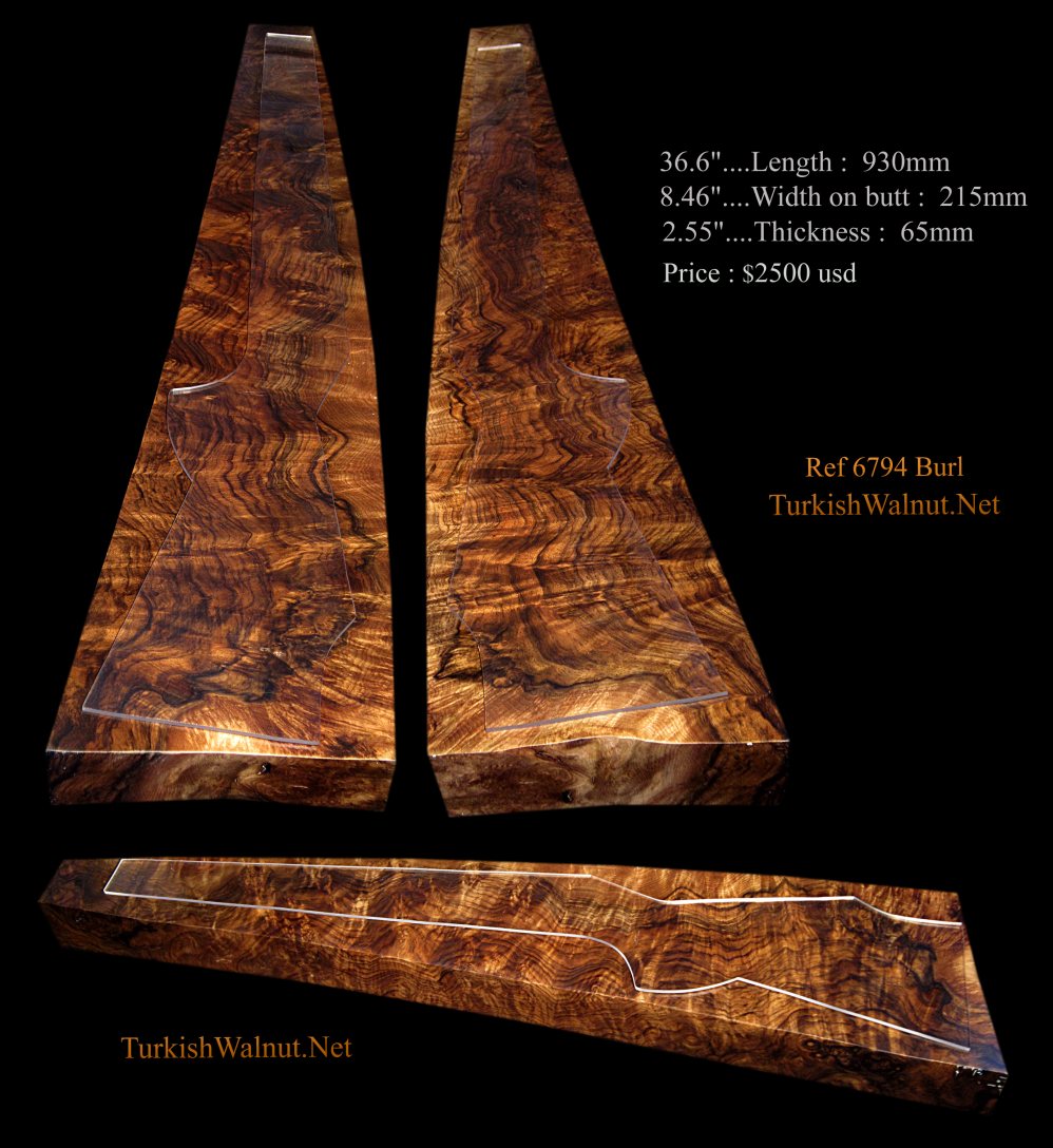 Rifle Blanks & Mannlicher stock blanks - Turkish Walnut - High Grade ...
