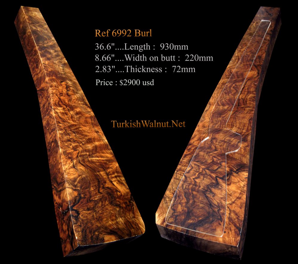 Rifle Blanks & Mannlicher stock blanks - Turkish Walnut - High Grade ...