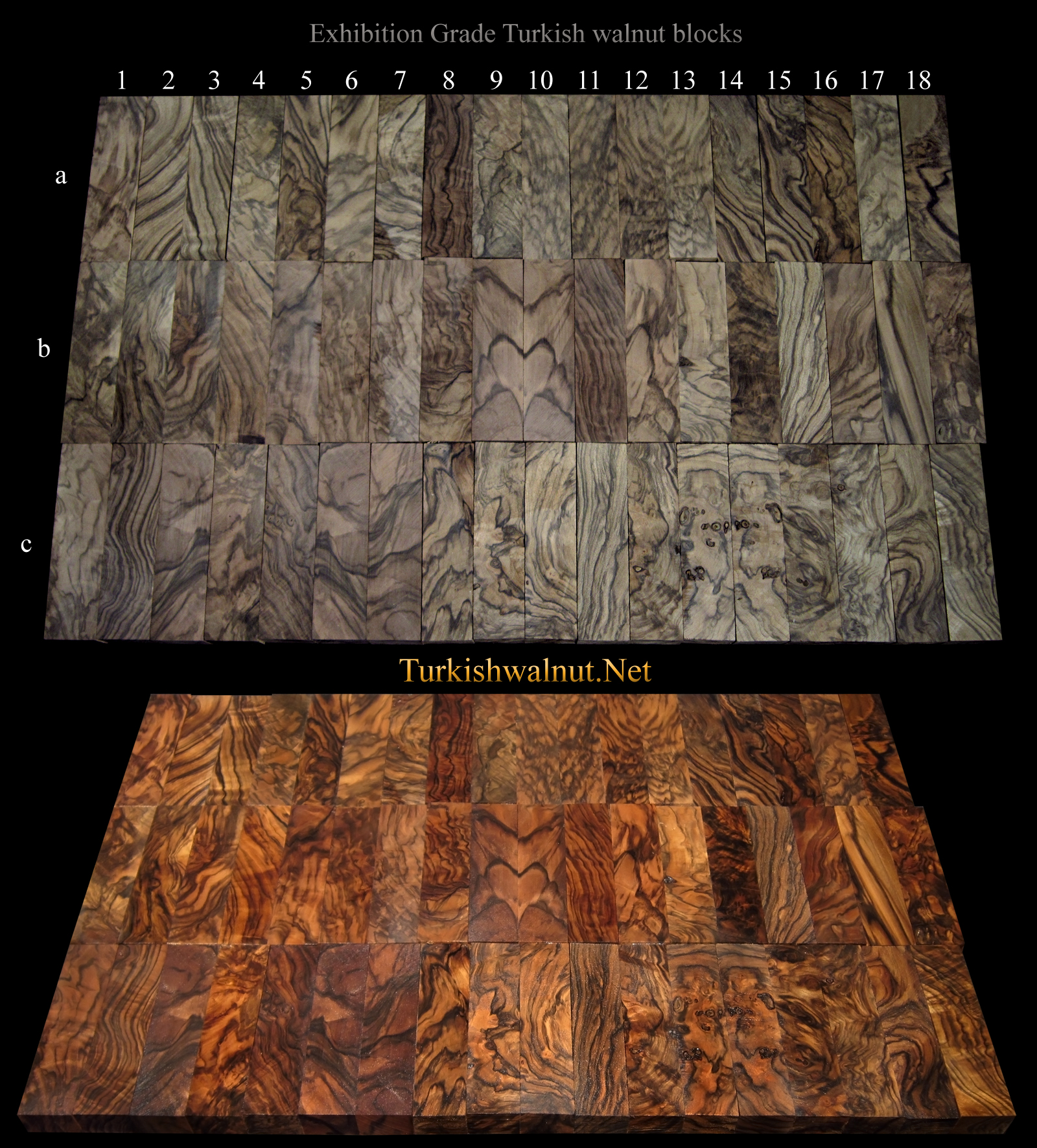 **ENDED** Exhibition Grade Turkish Walnut Knife Blocks ***** | WoodBarter